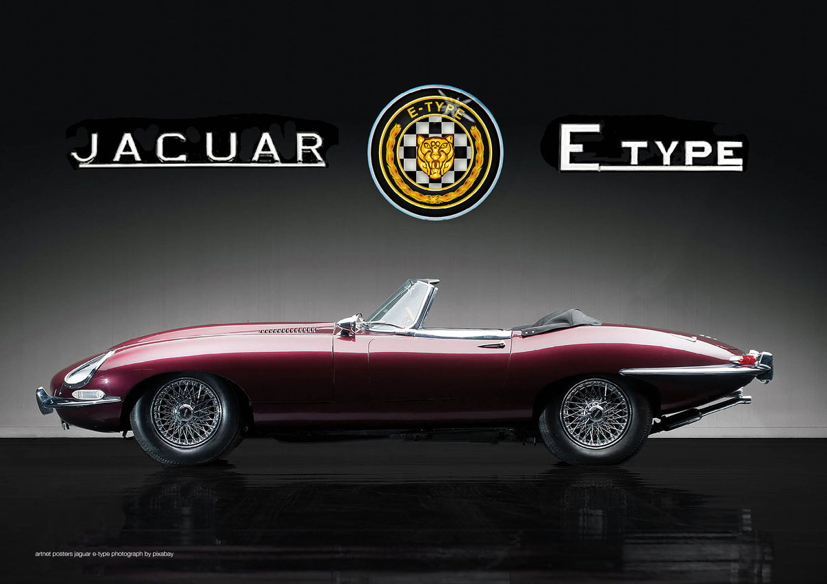 Jaguar E-Type (Red) - Artnet Posters