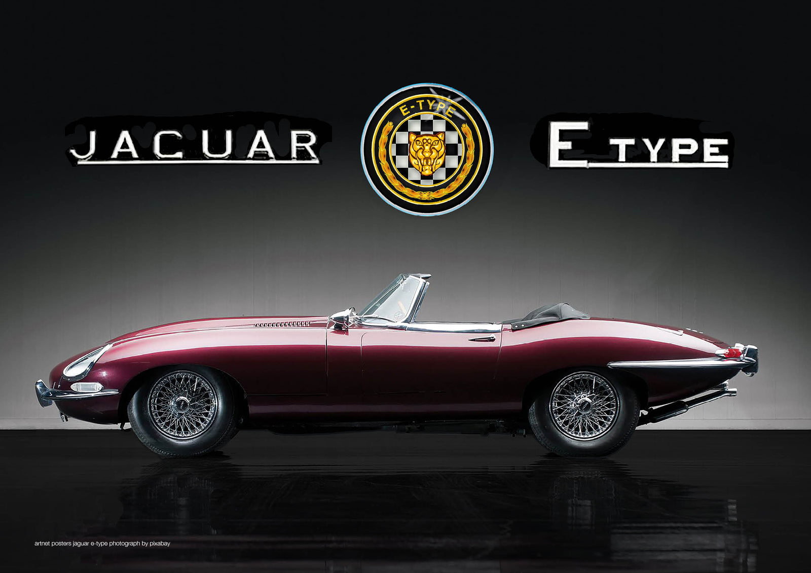 Jaguar E-Type (Red) - Artnet Posters